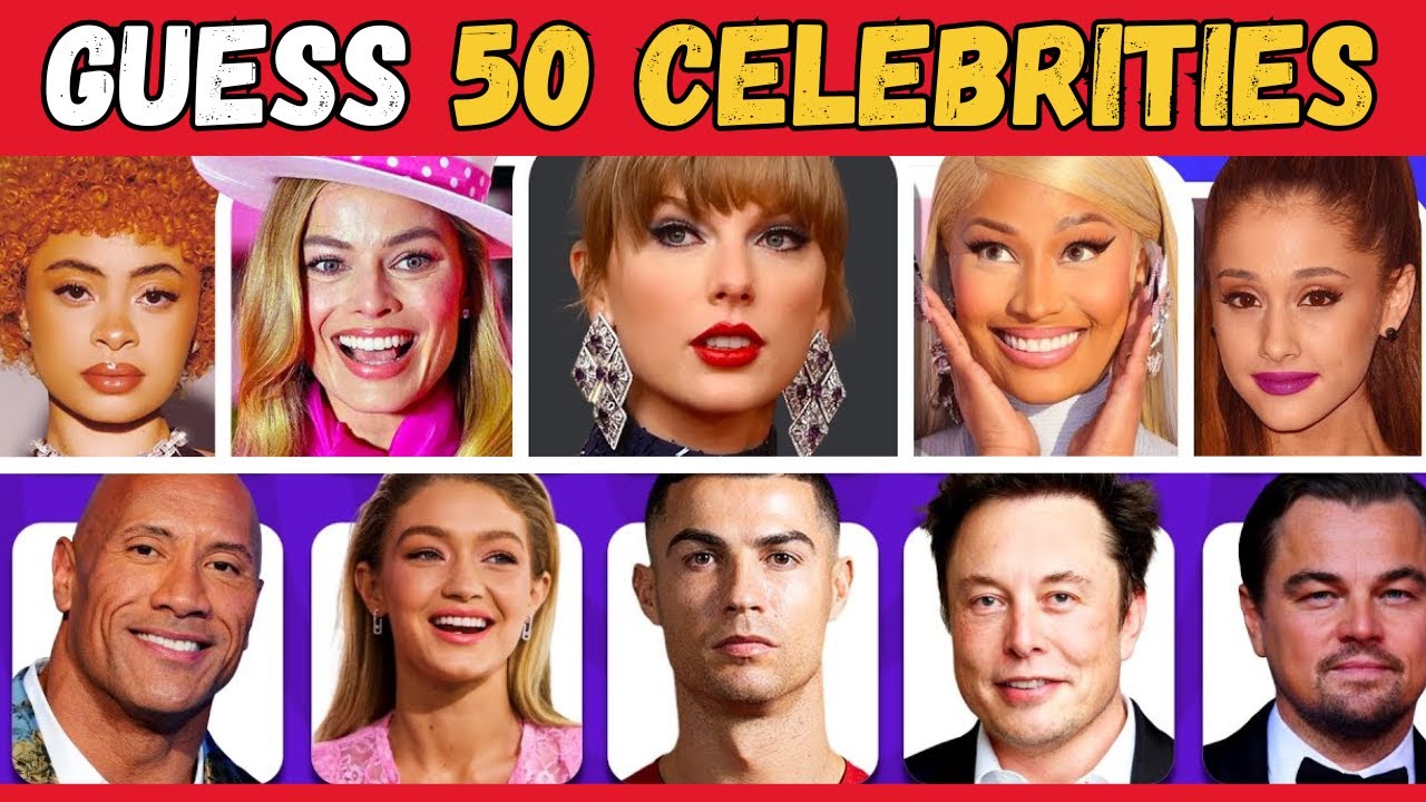 Guess the CELEBRITY in 5 Seconds | 50 Most Famous People in 2023 - YouTube