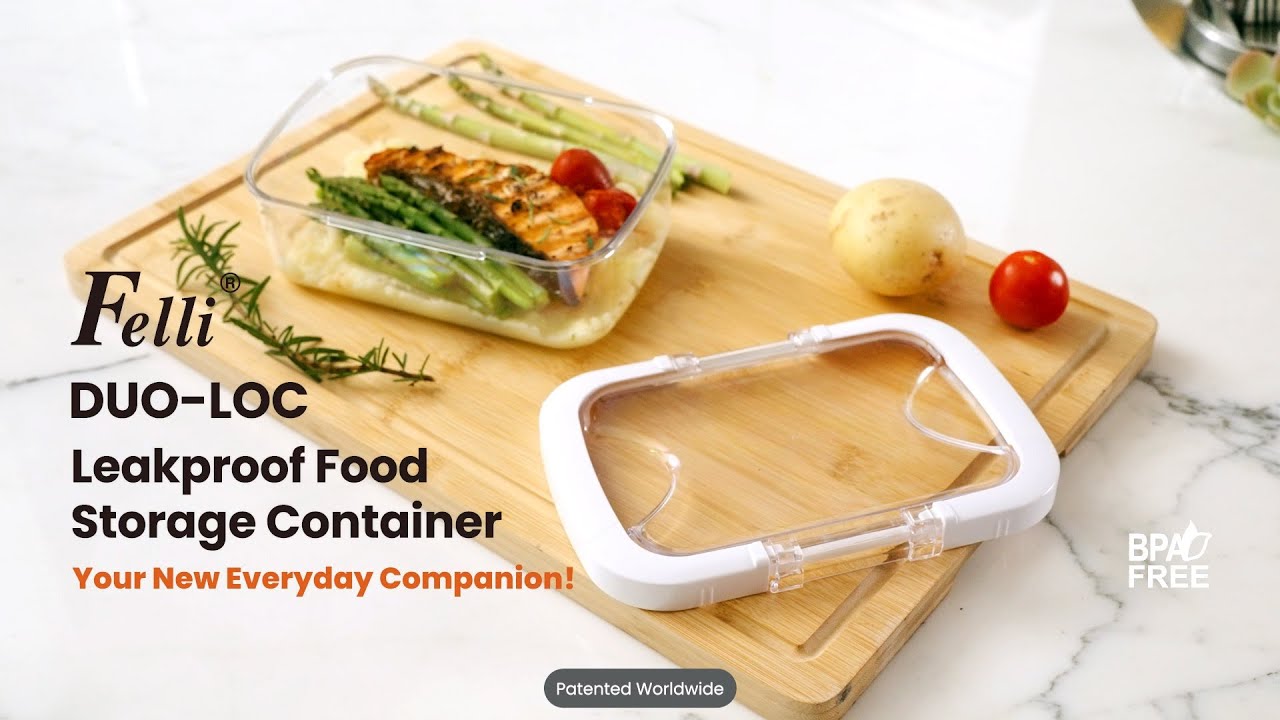 Felli DUO-LOC Leakproof Food Storage Container - YouTube