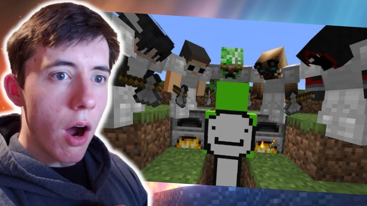 REACTION To Dream Minecraft Speedrunner VS 5 Hunters FINALE REMATCH ...
