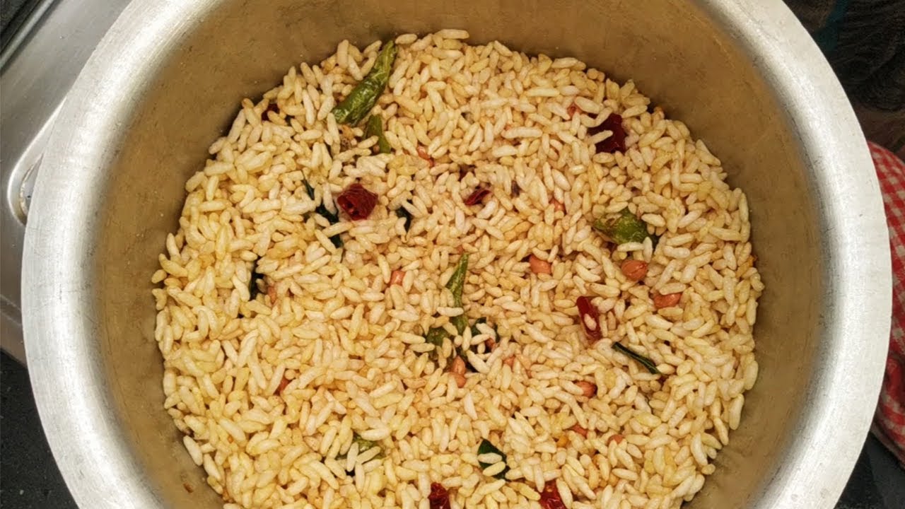 How To Make Puffed Rice Snack Recipe | Puffed Rice Snack Recipe ...