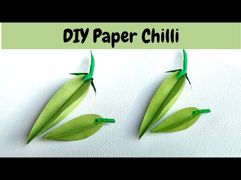 How to make paper chilli | DIY Paper Chilli | origami chilli - YouTube