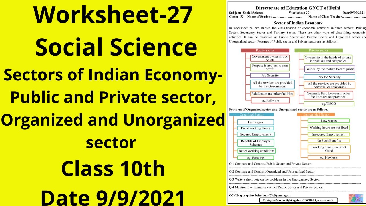 Class 10 worksheet 27 SST : English Medium : 9/9/21 : sst worksheet 27 ...