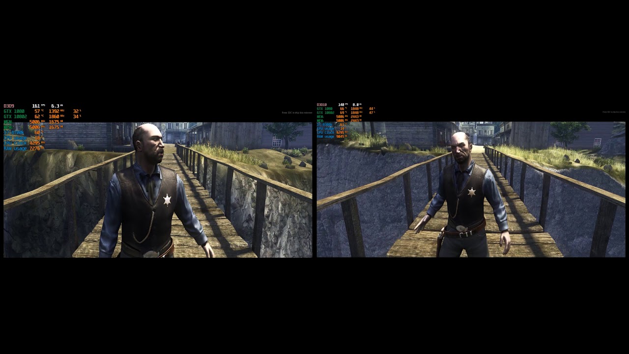 Call of Juarez story playthrough DX9 VS DX10 1080p G sync GTX 1080 SLI ...