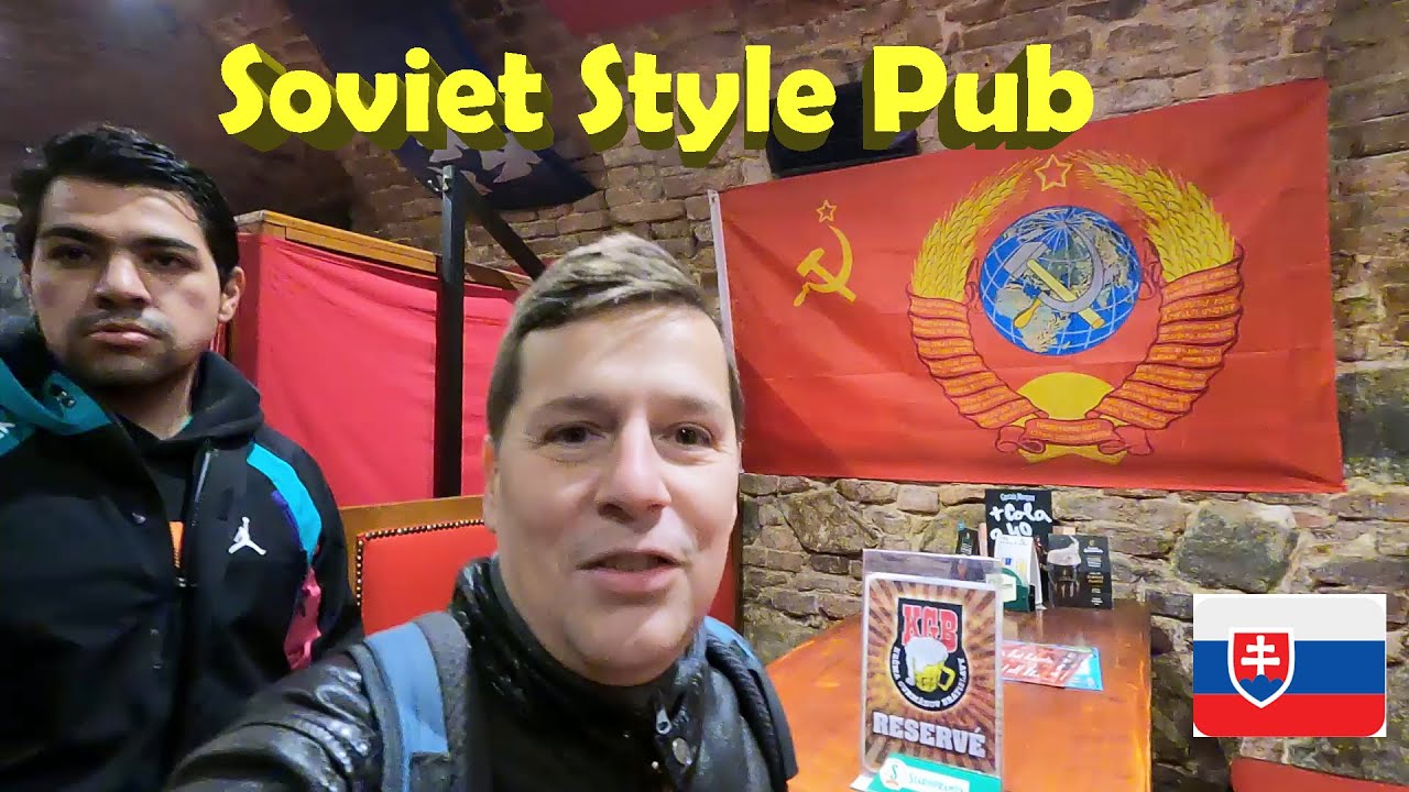 Crazy SOVIET STYLE PUB Called KGB in BRATISLAVA. - YouTube