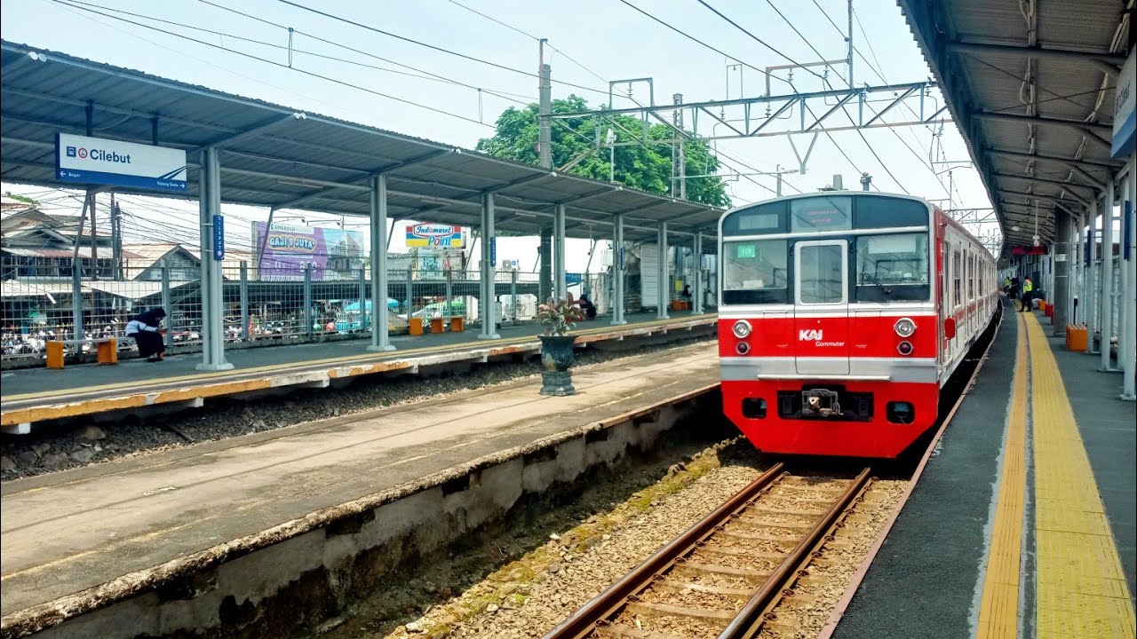 STASIUN CILEBUT ‼️ KOMPILASI KRL COMMUTER LINE JR 203 TM 6000 JR 205 ...