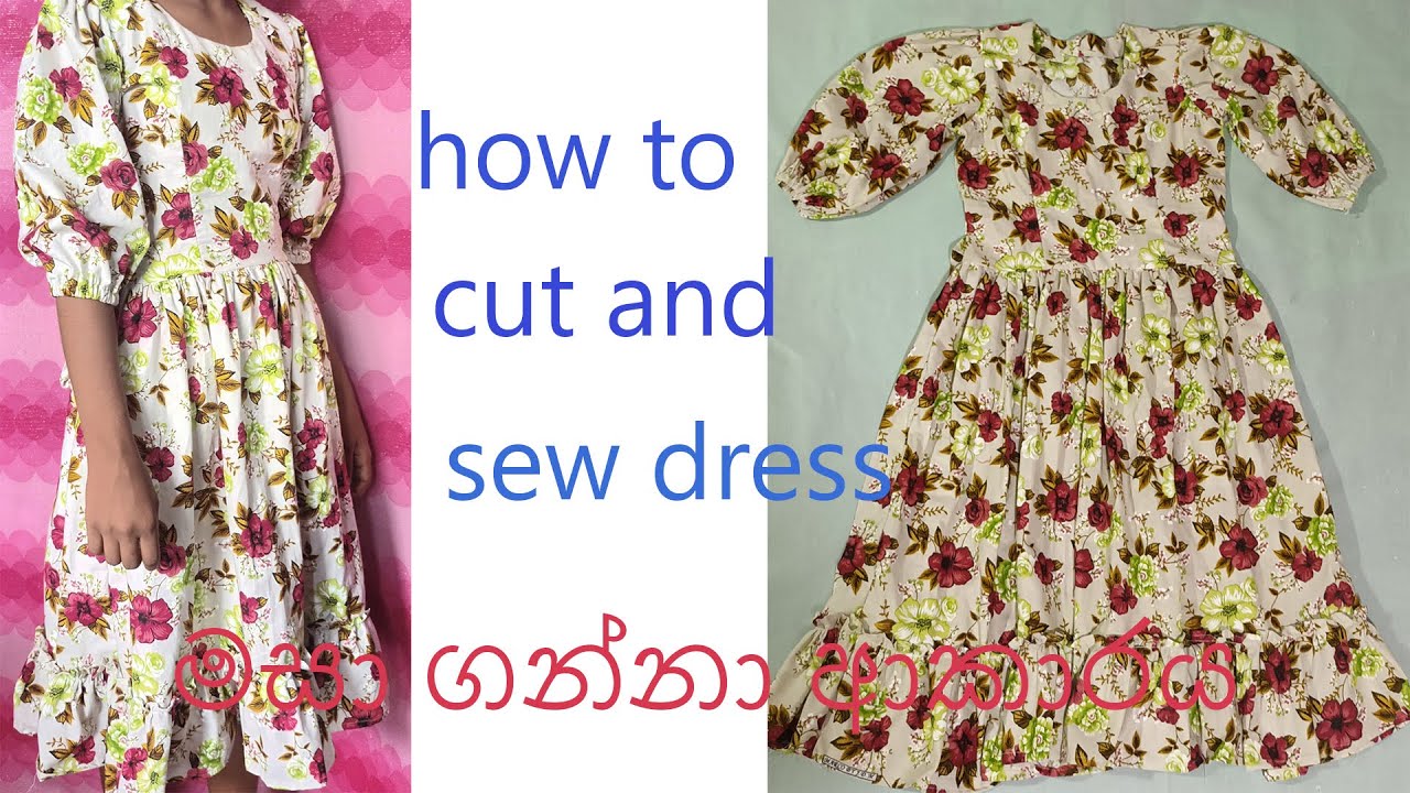 how to cut and sew dress design/ - YouTube