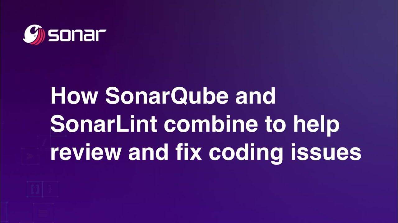 How SonarQube and SonarLint combine to help review and fix coding issues - YouTube