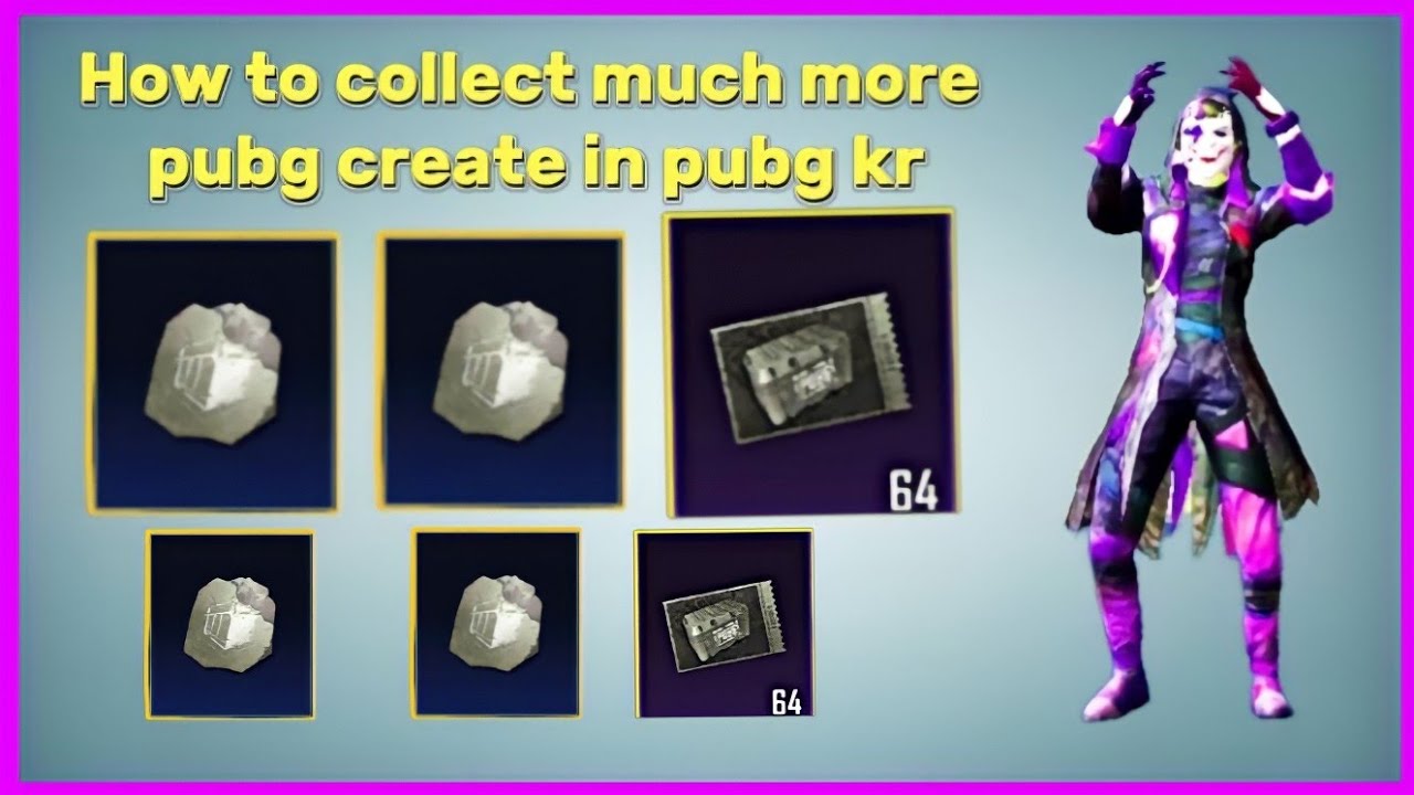 How to collect much more pubg create in pubg kr - YouTube
