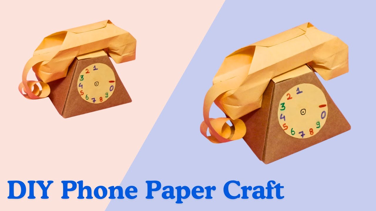 "Paper Crafting: How to make Origami Miniature Phone DIY | Telephone ...