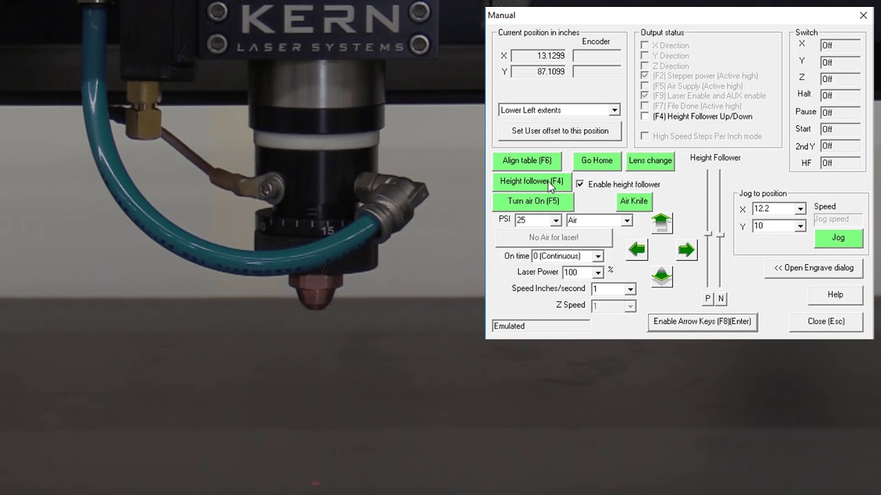 Manual Control - KCAM - Kern Laser Systems - YouTube