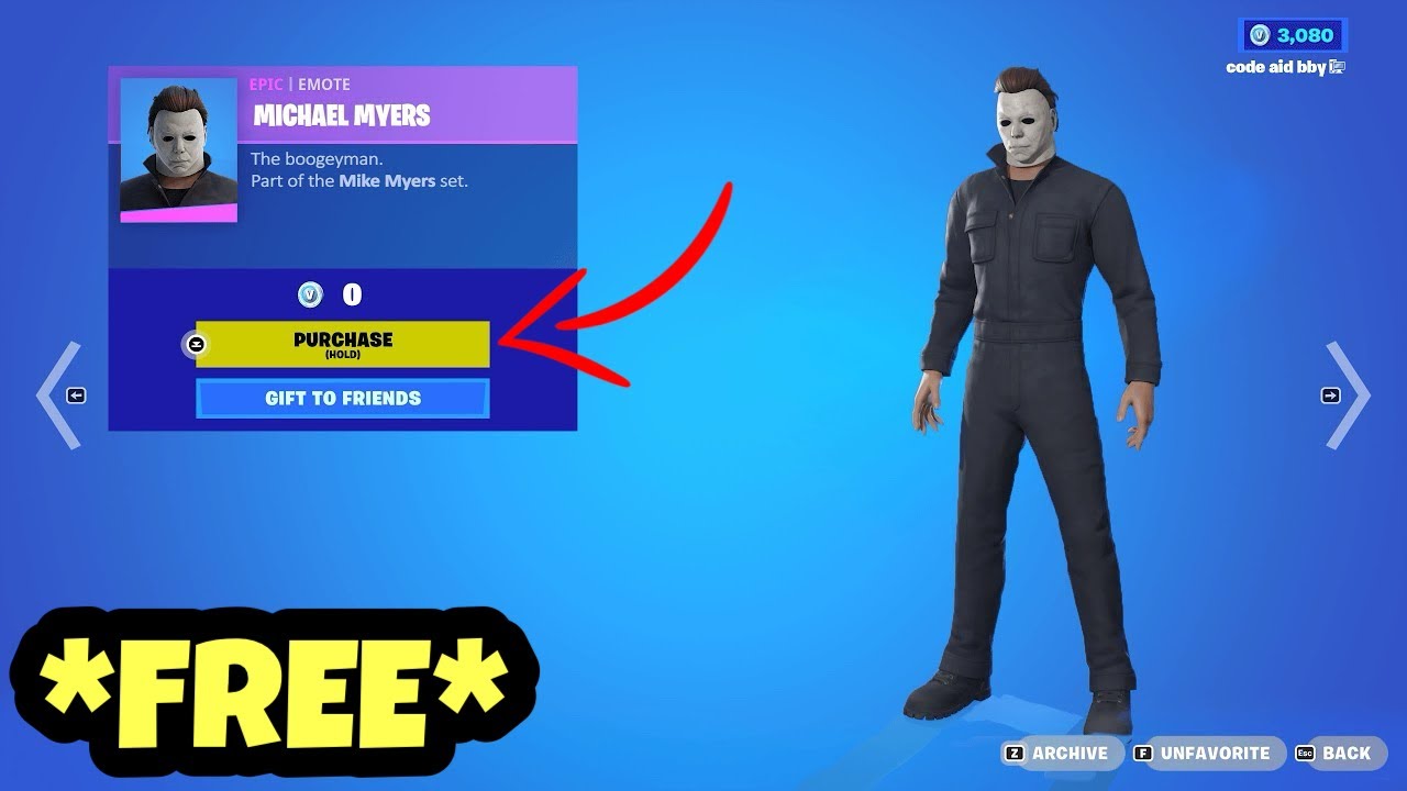 How To Get NEW MICHAEL MYERS SKIN in Fortnite! *FREE* - YouTube
