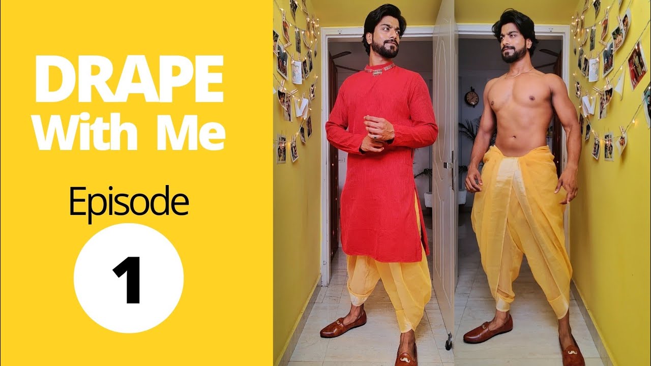How to wear a Dhoti with a Saree | Maharashtrian Style | Drape with me ...