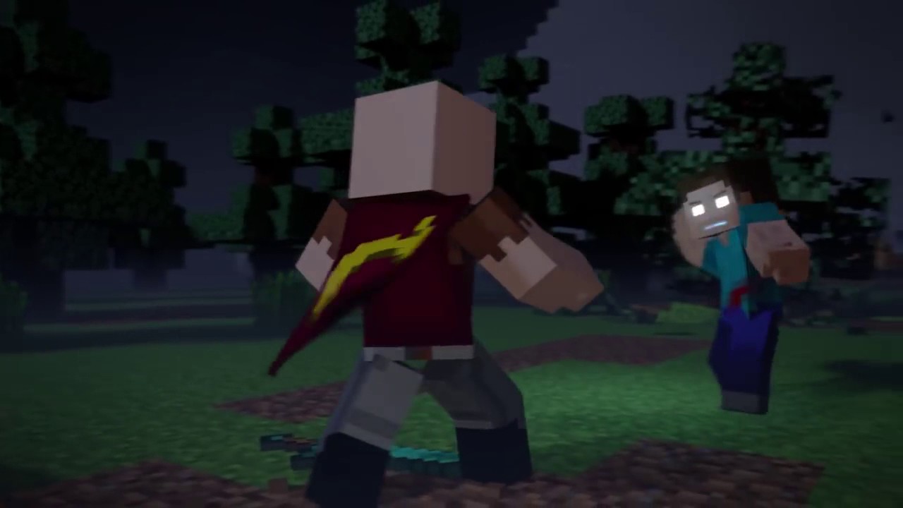Notch vs Herobrine Minecraft Fight Animation - YouTube