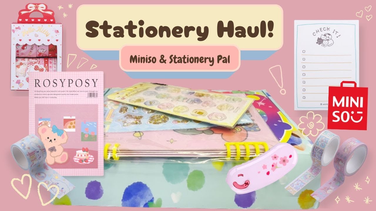 Stationery Haul | MINISO & Stationery Pal - YouTube