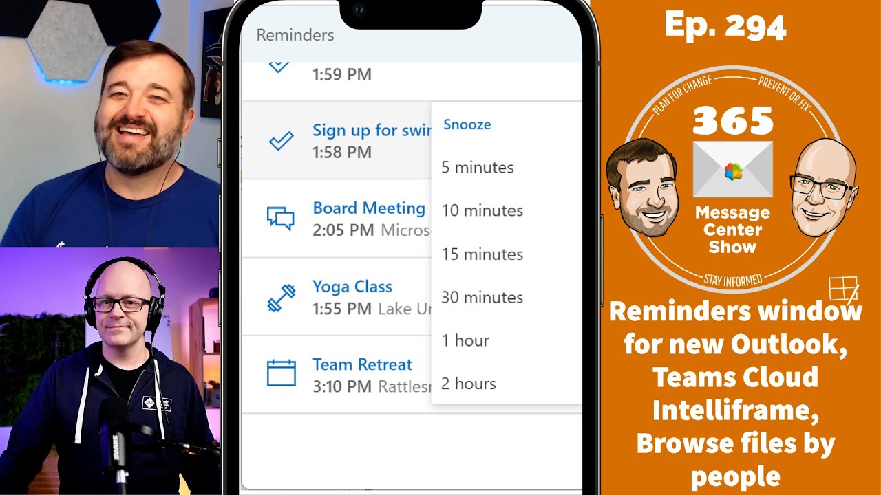 New Outlook reminder update, Teams Cloud Intelliframe, OneDrive browse ...
