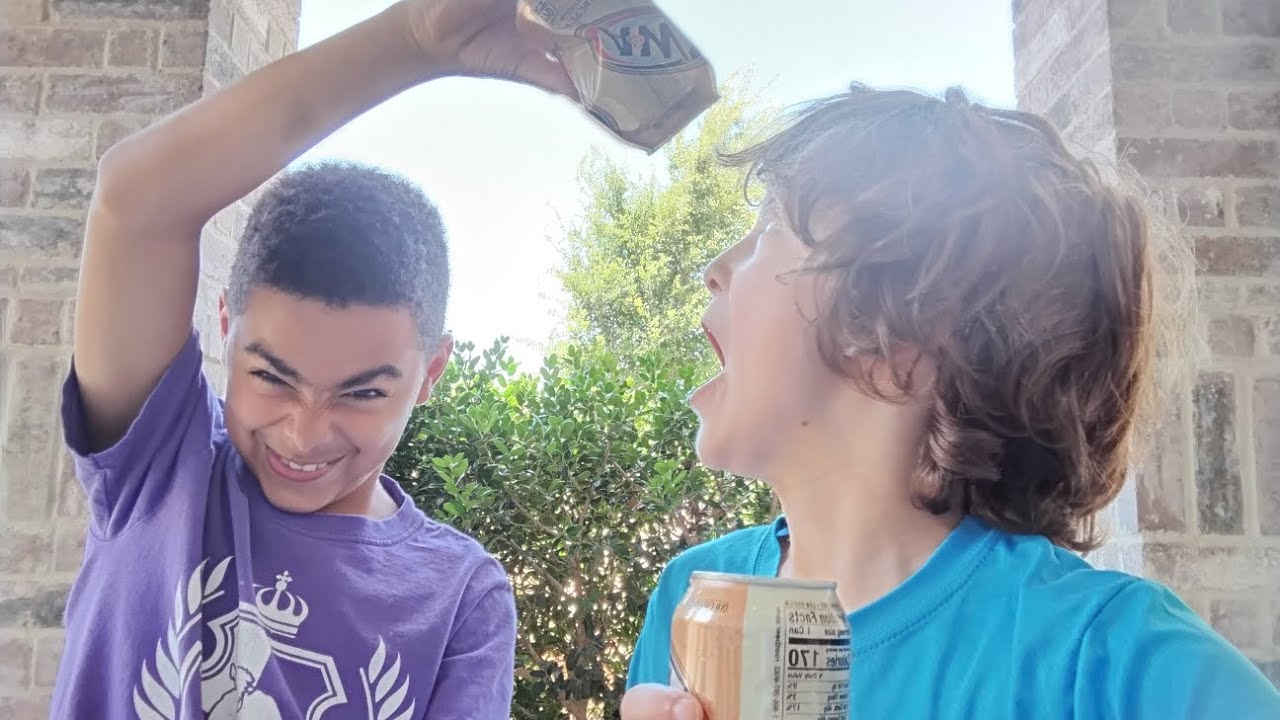 Soda chugging competition! - YouTube