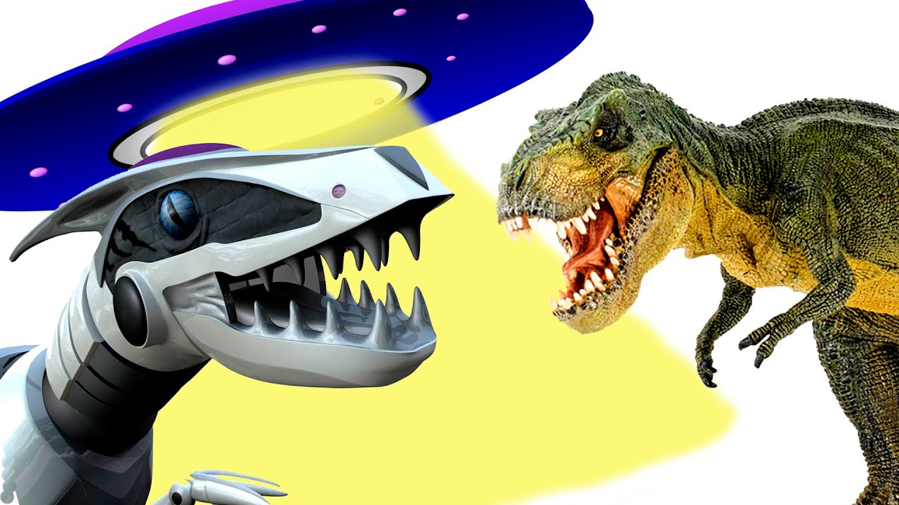 Dinosaurs - and Aliens for kids. The aliens abducted T Rex - YouTube