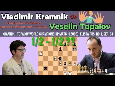 Veselin Topalov declined a draw against Vladimir Kramnik (2006) and the ...