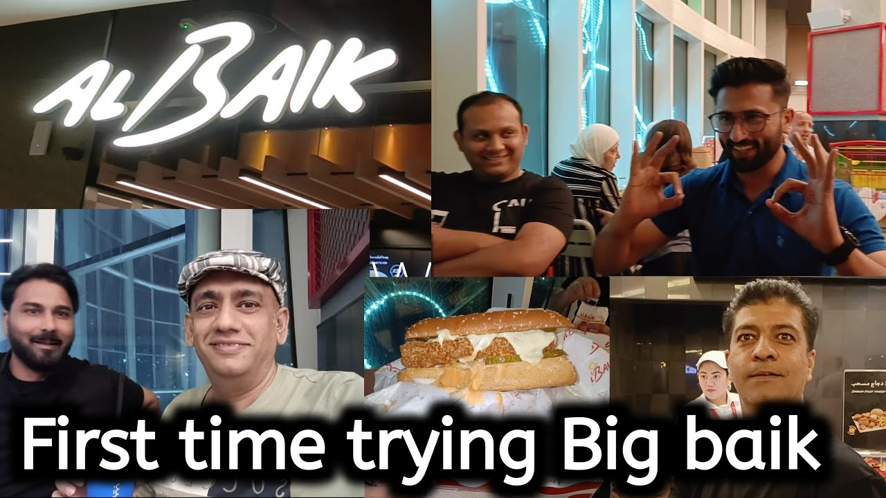 Big Big burger 😋 first time trying big baik in ABU DHABI al baik ...