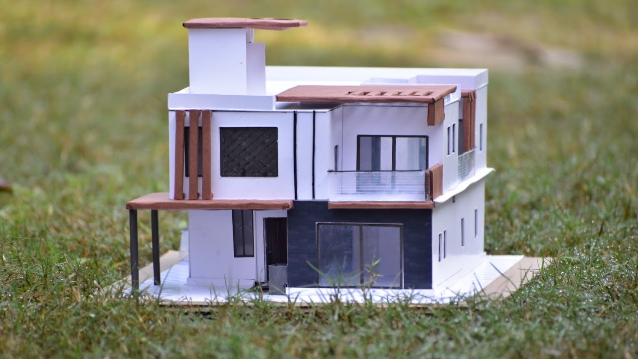 DIY Simple Miniature House| Modern House Model - YouTube