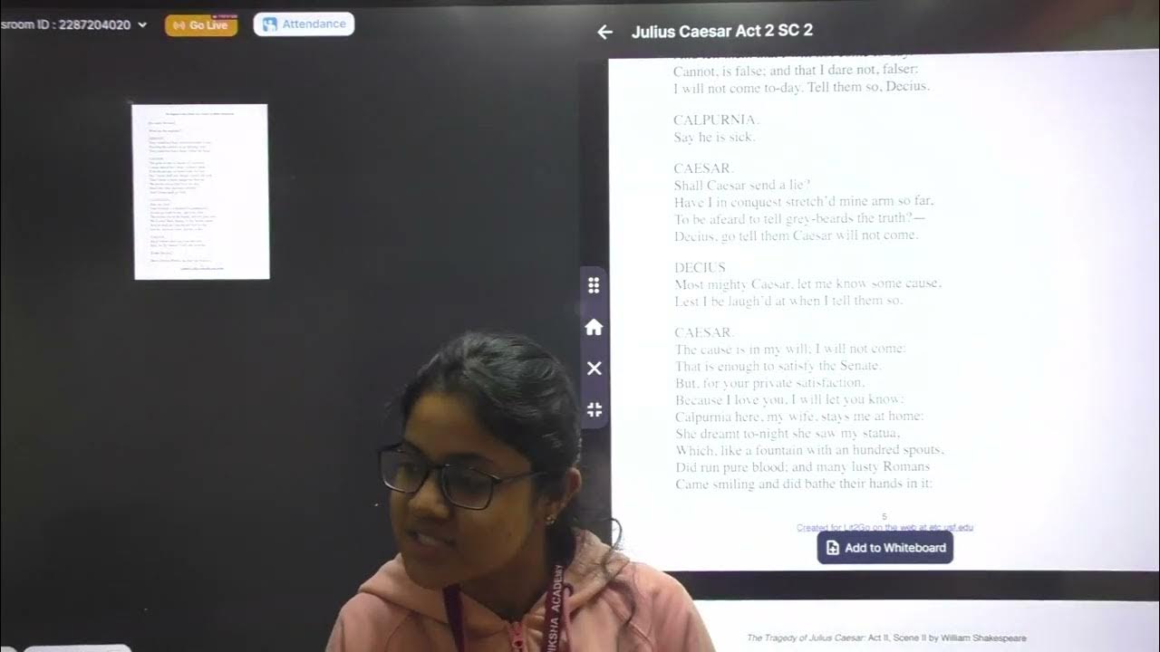 JULIUS CAESAR ACT 2 SCENE 2 - YouTube