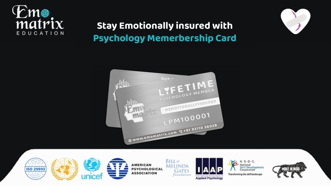 Lifetime Membership Card By EMO Matrix World's 1st Psychology Company ...
