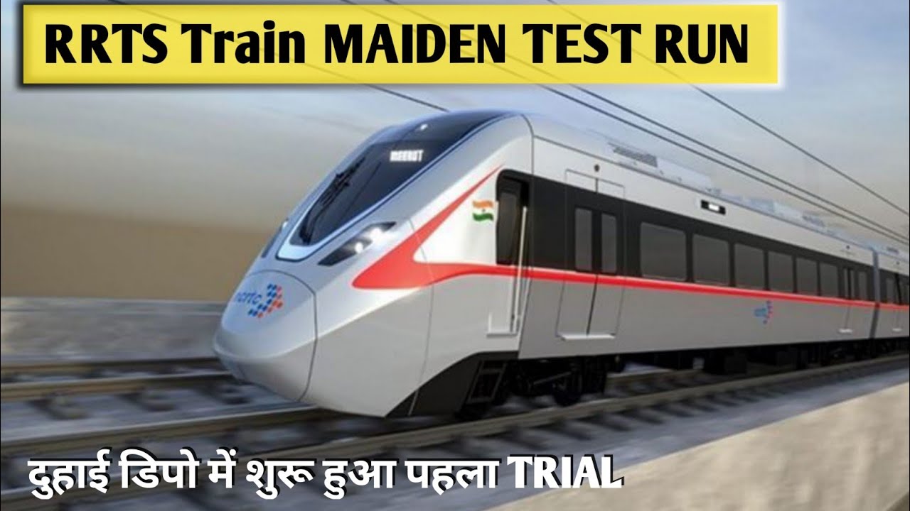Delhi Meerut RRTS First Trial Run || RRTS Train First Maiden Test Run ...