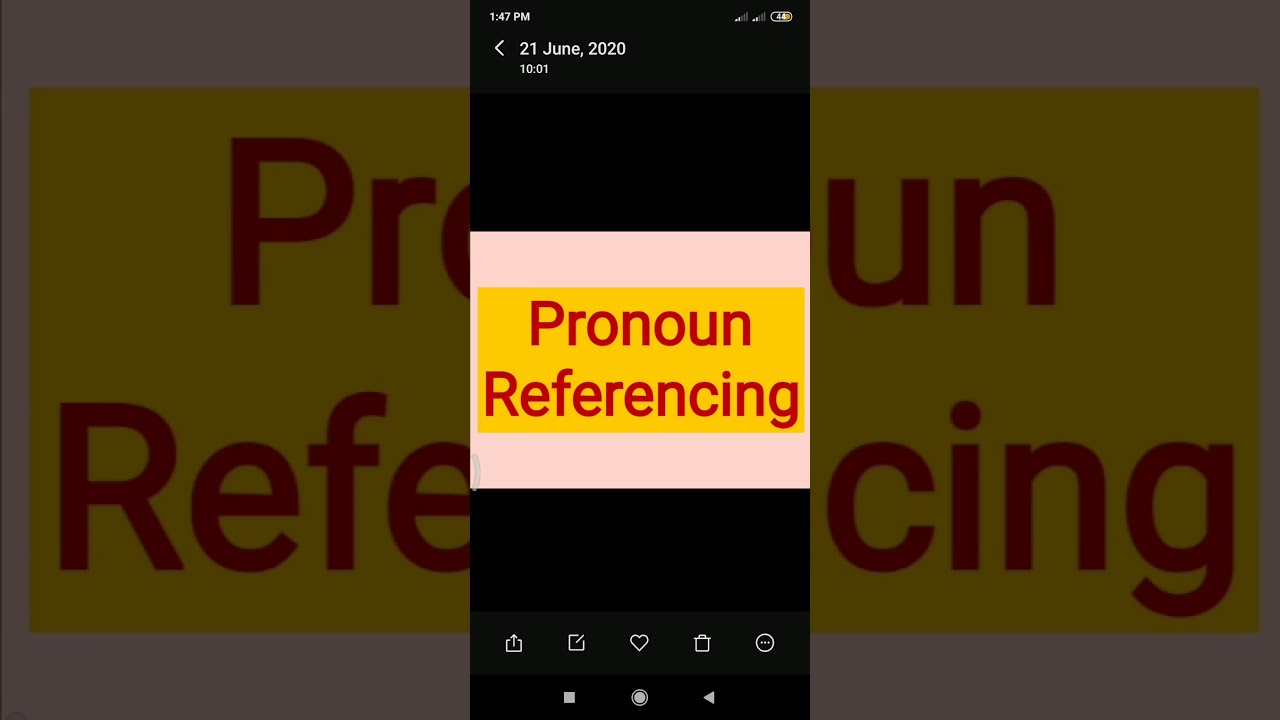 Pronoun Referencing - YouTube