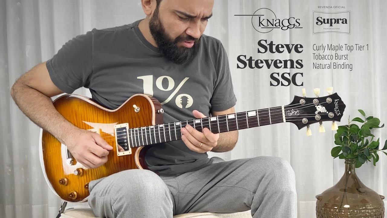 Supra Premium Guitars - Knaggs Steve Stevens SSC T1 Tobacco Burst - YouTube