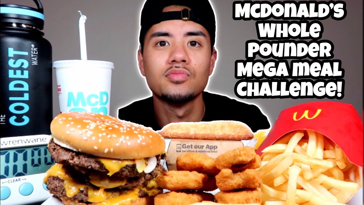 MCDONALD'S WHOLE POUNDER MEGA MEAL CHALLENGE! @hashtagthecannons ...