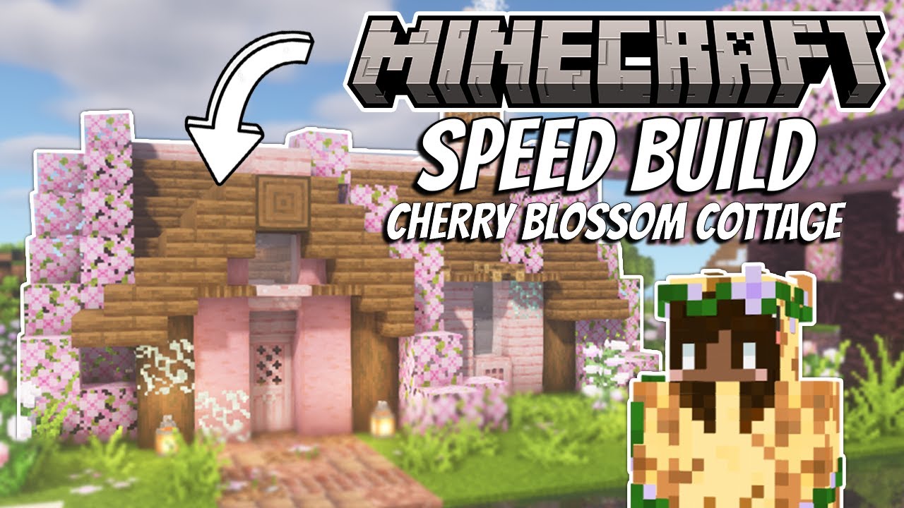 CHERRY BLOSSOM COTTAGE! - Minecraft, Speed Build - YouTube