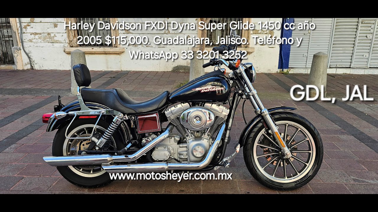 Harley Davidson FXDI Dyna Super Glide 1450 cc año 2005 - YouTube