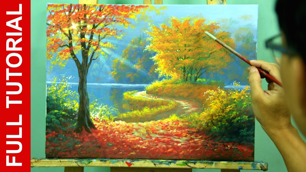 Fall Acrylic Painting