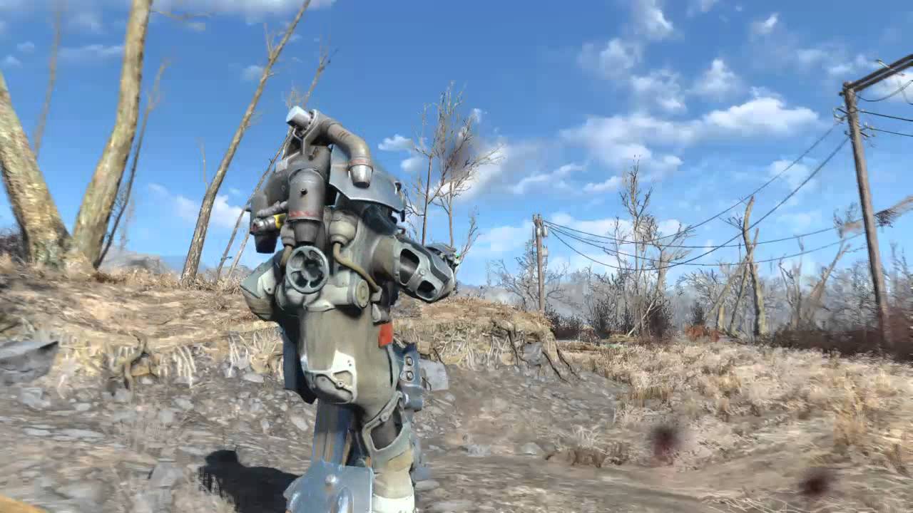 Fallout 4- X1 Power Armor Jetpack Glitch - YouTube