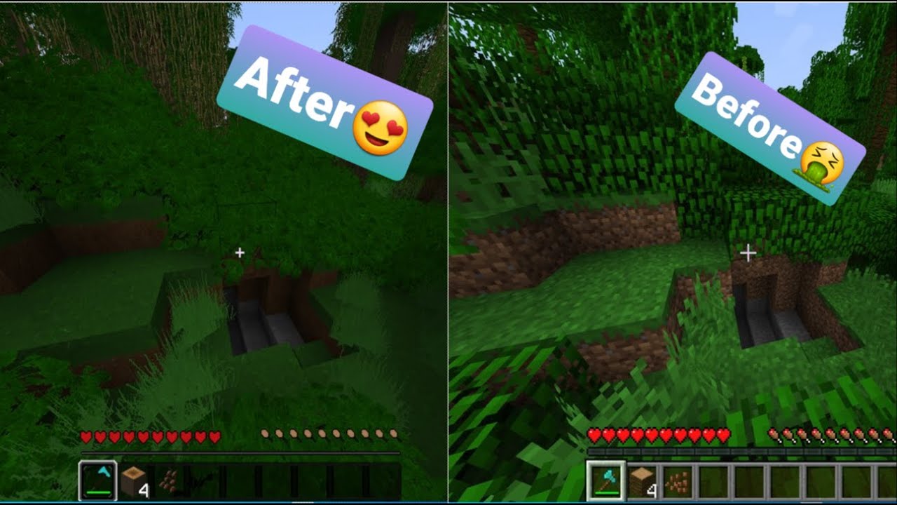 Minecraft normal vs resourcepacks - YouTube