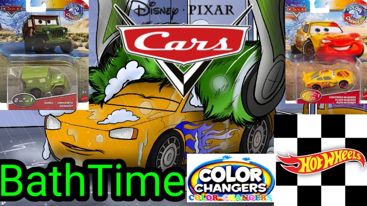 Disney-Cars & Hot-wheels Bath-Time - YouTube