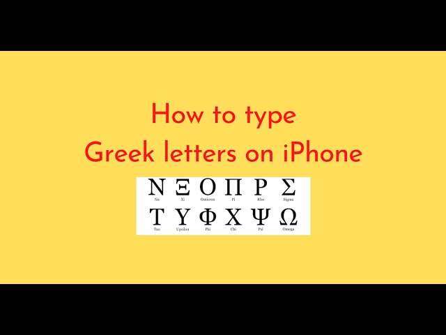 Convert Word To Greek Letters - Infoupdate.org