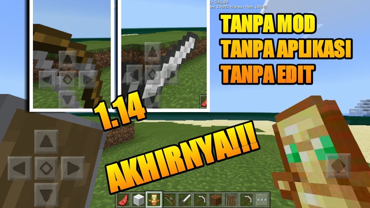 AKHIRNYA ADA SHIELD DAN SENJATA DI TANGAN KIRI|MINECRAFT PE|SHOWCASE ...