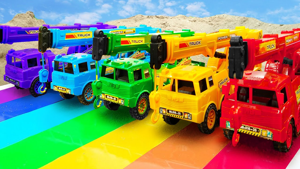Compilation video of Colorful Crane Truck | 5 Crane Trucks with ...