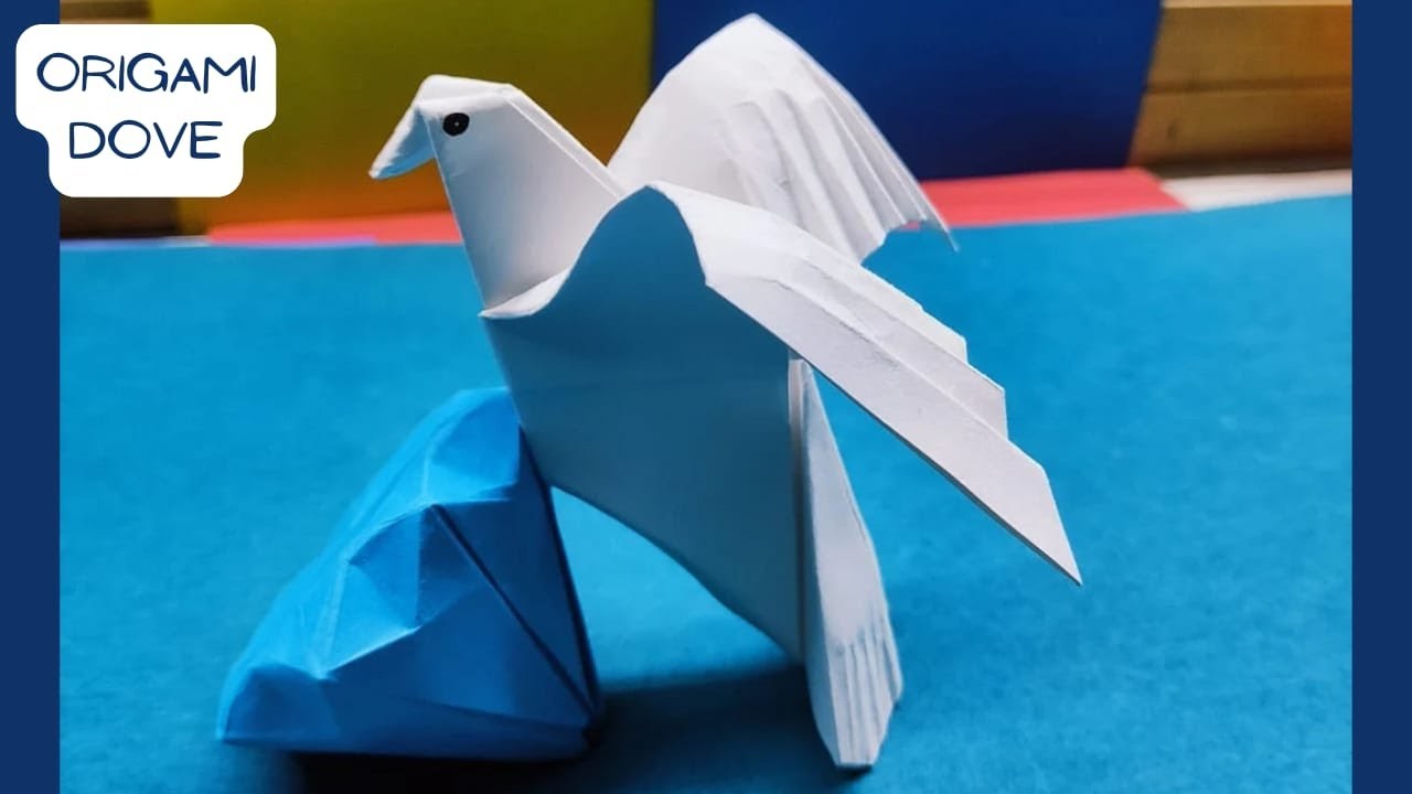 How to make Origami Dove |Angel Dove | DIY Origami Birds | Peace Dove Origami Instructions| DIY ...