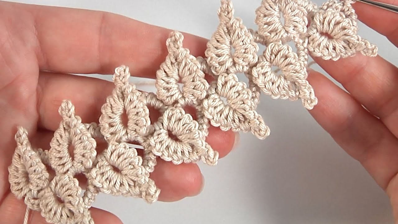Crochet Beauty! Crochet Heart, Leaf Pattern. 3D Crochet - YouTube