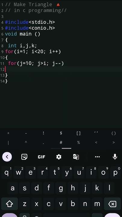 #cprogramming #shorts #triangle #coding - YouTube