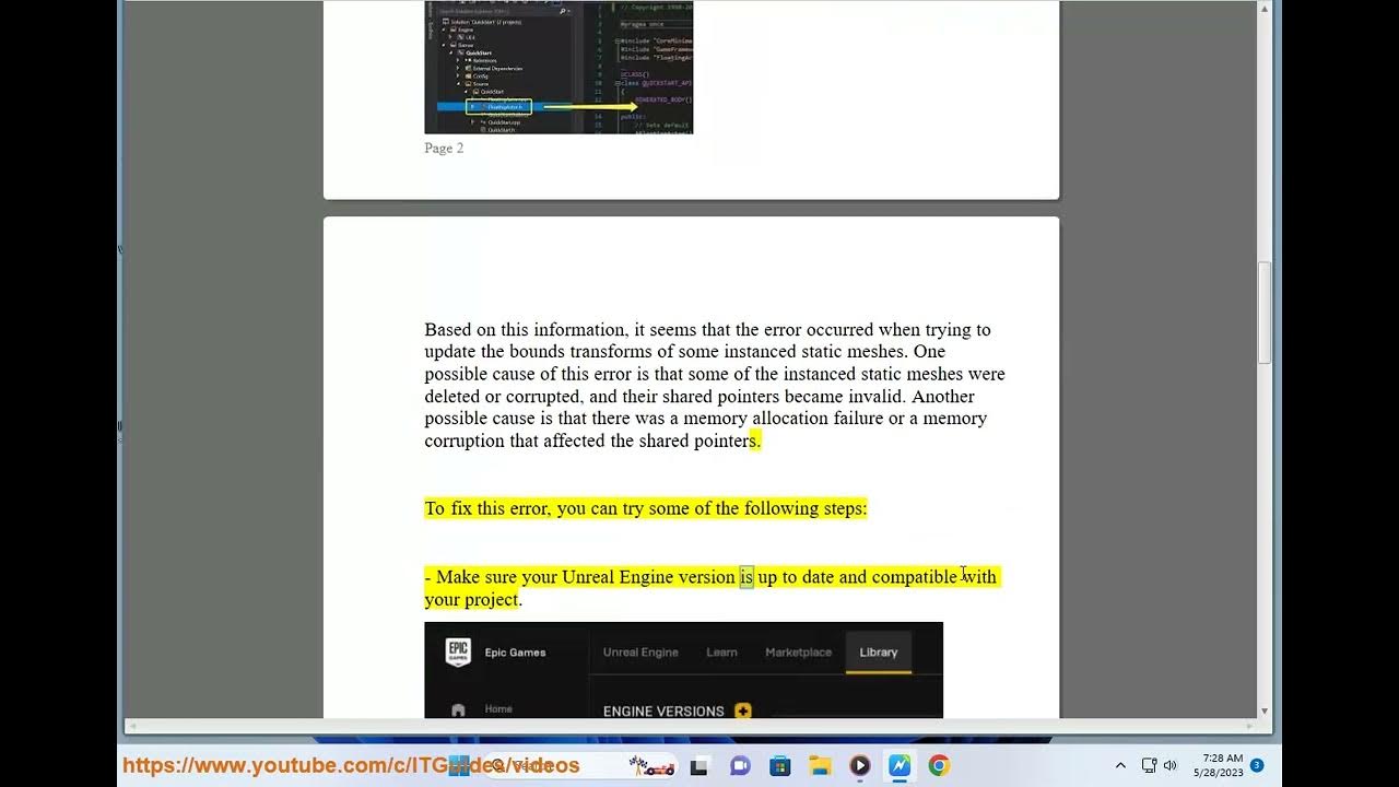 Fix Assertion failed IsValid() SharedPointer.h [Line 840]! 835? - YouTube
