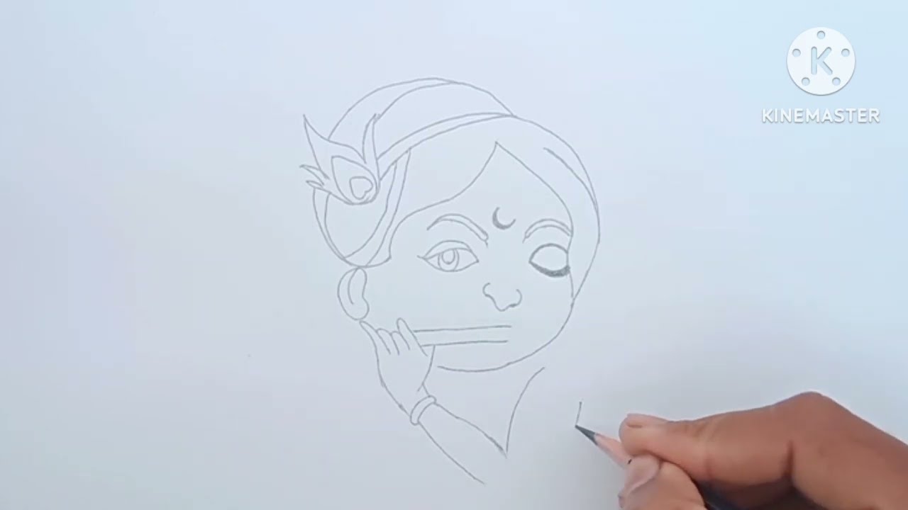 How to dro bal Krishna art dro video stap by stap pansil sketch #art # ...