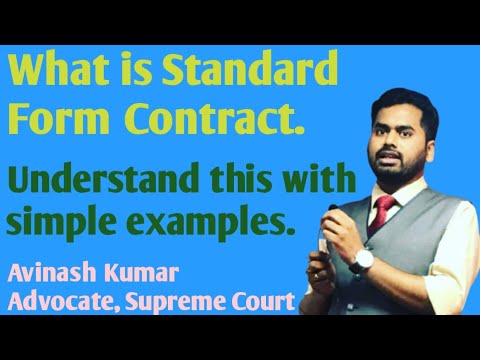 What is Standard Form Contract...Understand this with simple examples. - YouTube