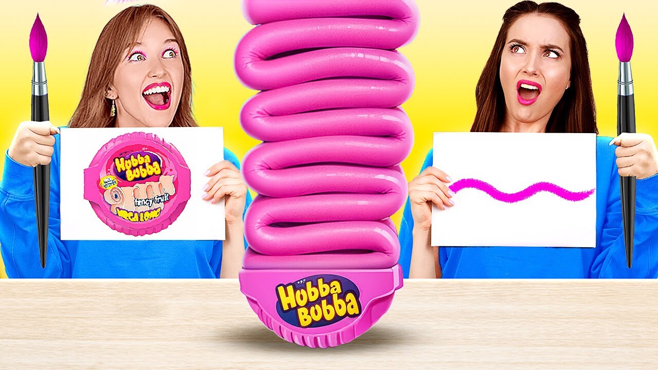 WHO DRAWS IT BETTER! || The Same Color Challenge And Crazy Hacks by 123 ...