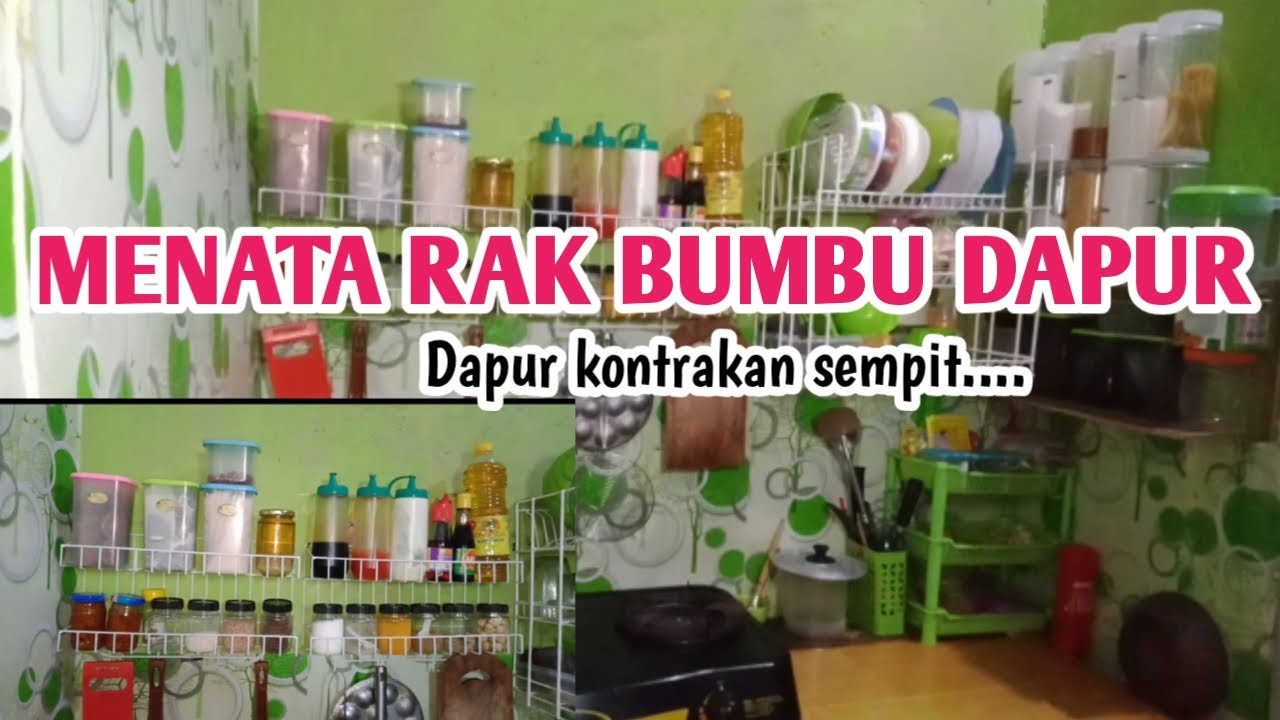 CARA MENATA RAK BUMBU | CARA MENATA DAPUR KONTRAKAN SEMPIT - YouTube