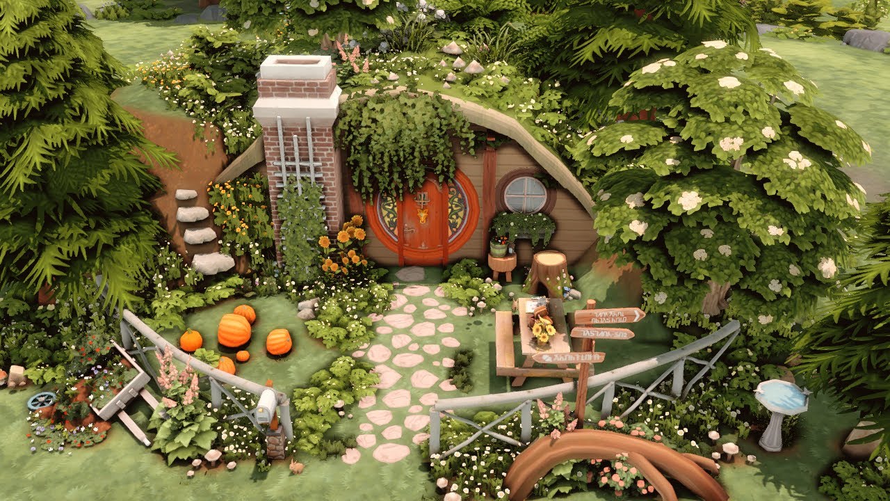 Hobbit Hole 🌲🐰| The Sims 4 | Stop Motion | Nocc - YouTube
