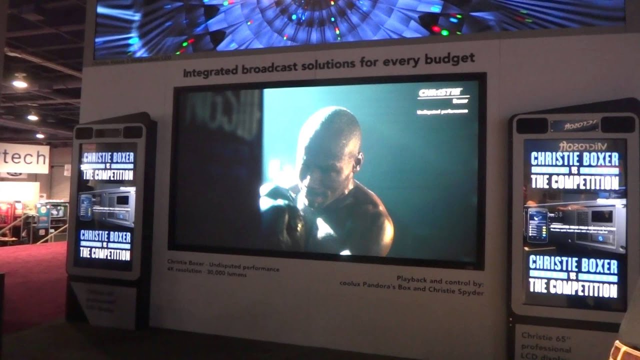NEW Christie Boxer 4K resolution 30,000 lumens Projector at NAB 2015 ...