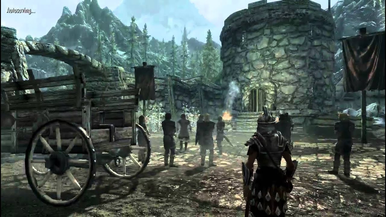 How to defeat Alduin in Helgen - YouTube